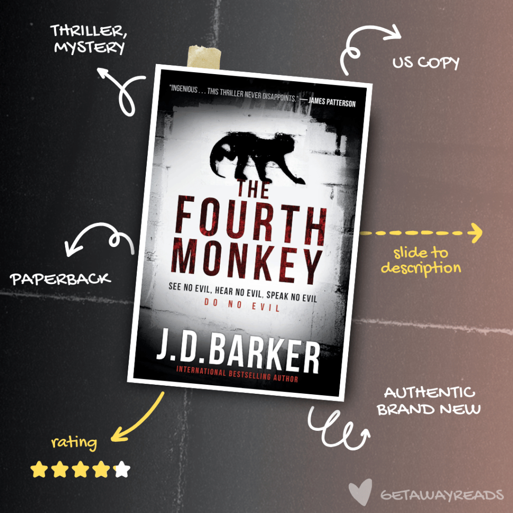 The Fourth Monkey (4MK Thriller, 1) by J. D. Barker (Paperback ...