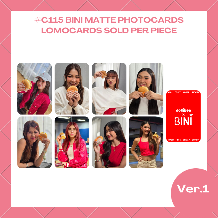 [1PIECE] BINI MATTE LOMOCARDS PHOTOCARDS FANMADE UNOFFICIAL PPOP MERCH ...