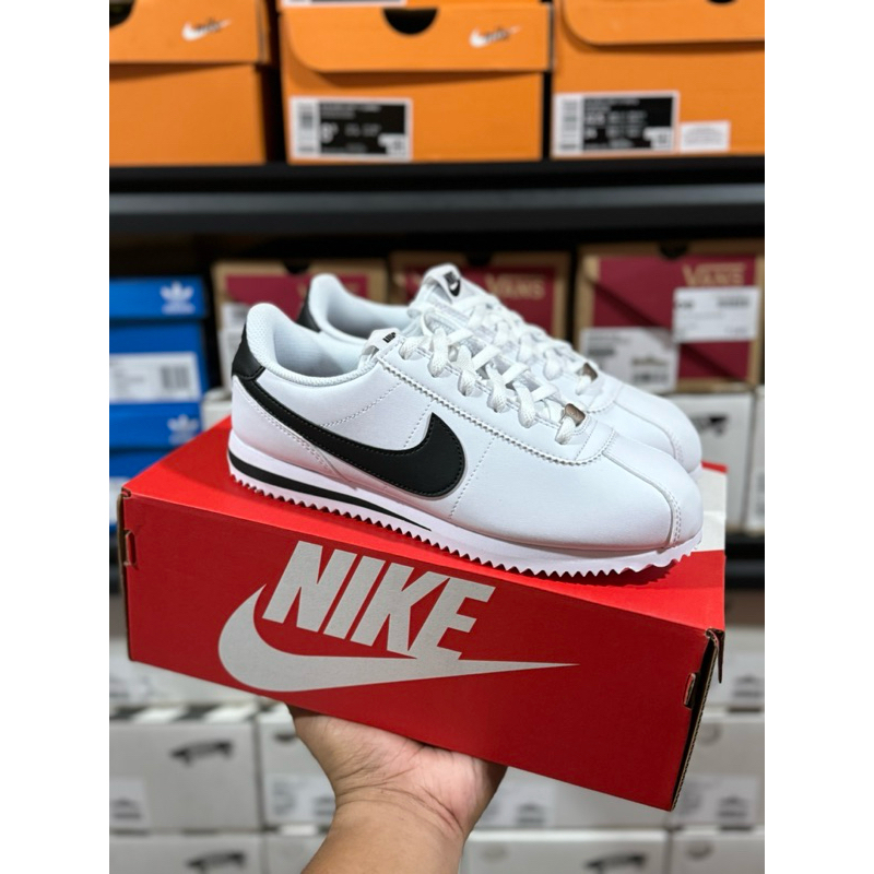 NIKE CORTEZ BASIC SL GS - WHITE AND BLACK | Shopee Philippines