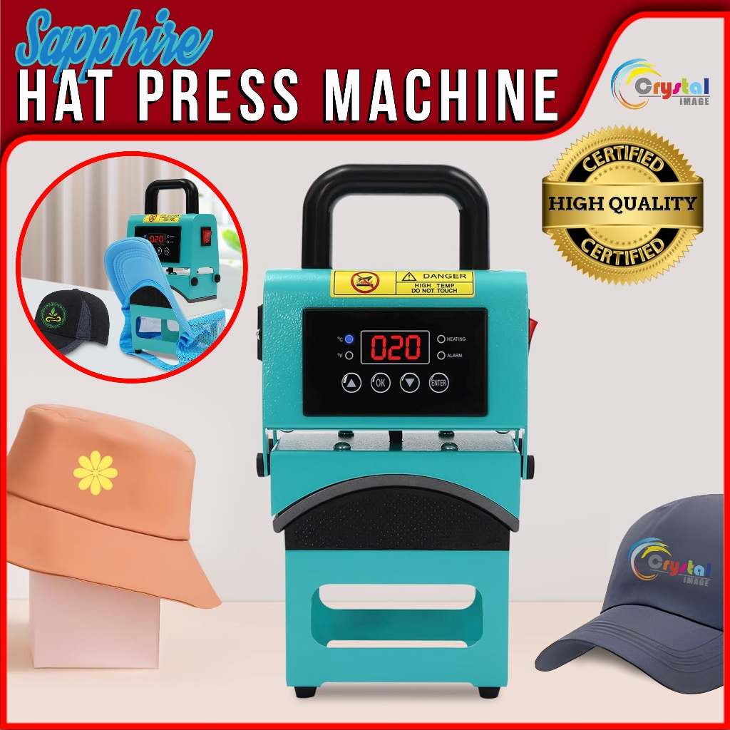 Sapphire Hat Heat Press Machine 220V Mini Cap Press Handheld Portable ...