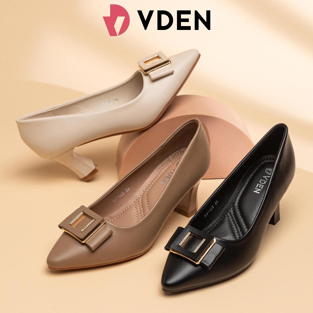 VDEN Pointed Buckle Mid heel Shoes For Women 6.3CM/2.5INCH 89-165 ...
