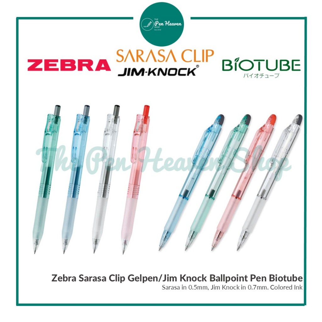 Zebra Sarasa Gelpen/Jim Knock Ballpoint Pen Biotube | Shopee Philippines