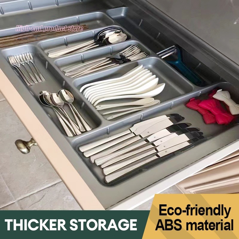 Cutlery Organizer Tray Spoon and Fork Rack for Pull Out Kitchen Cabinet ...