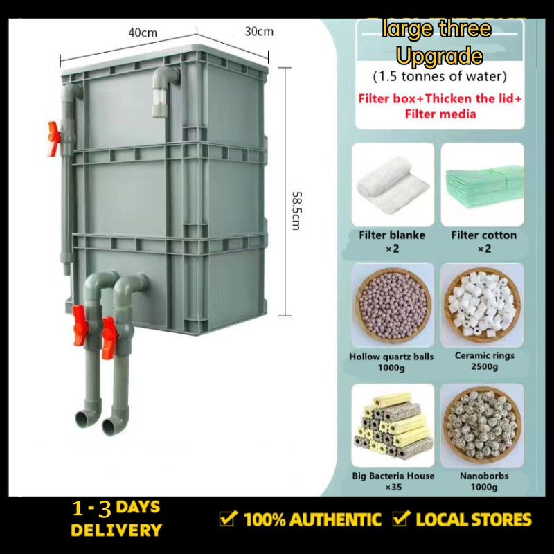 Powerful Fish Tank Filter Canister-Complete Set for Pond, Koi Pool ...