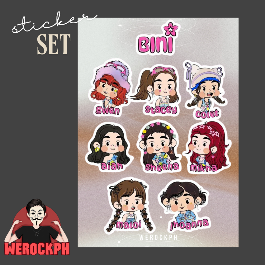 Bini Sticker Set Matte Laminated and Waterproof | Shopee Philippines
