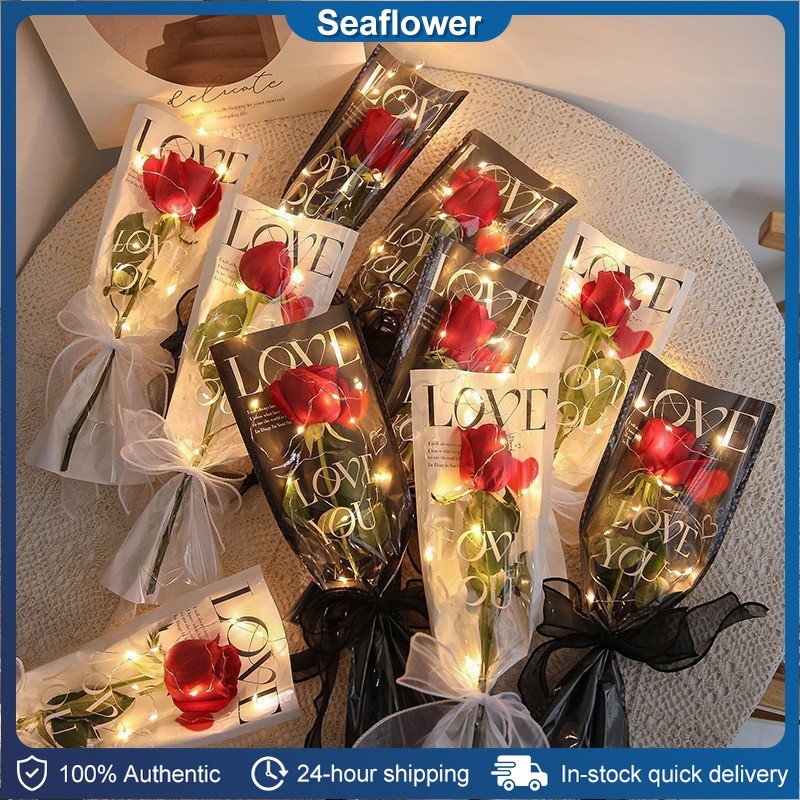 20Pcs Lot Single Rose Flower Packaging Bag Gift Wrapping Paper Wedding ...