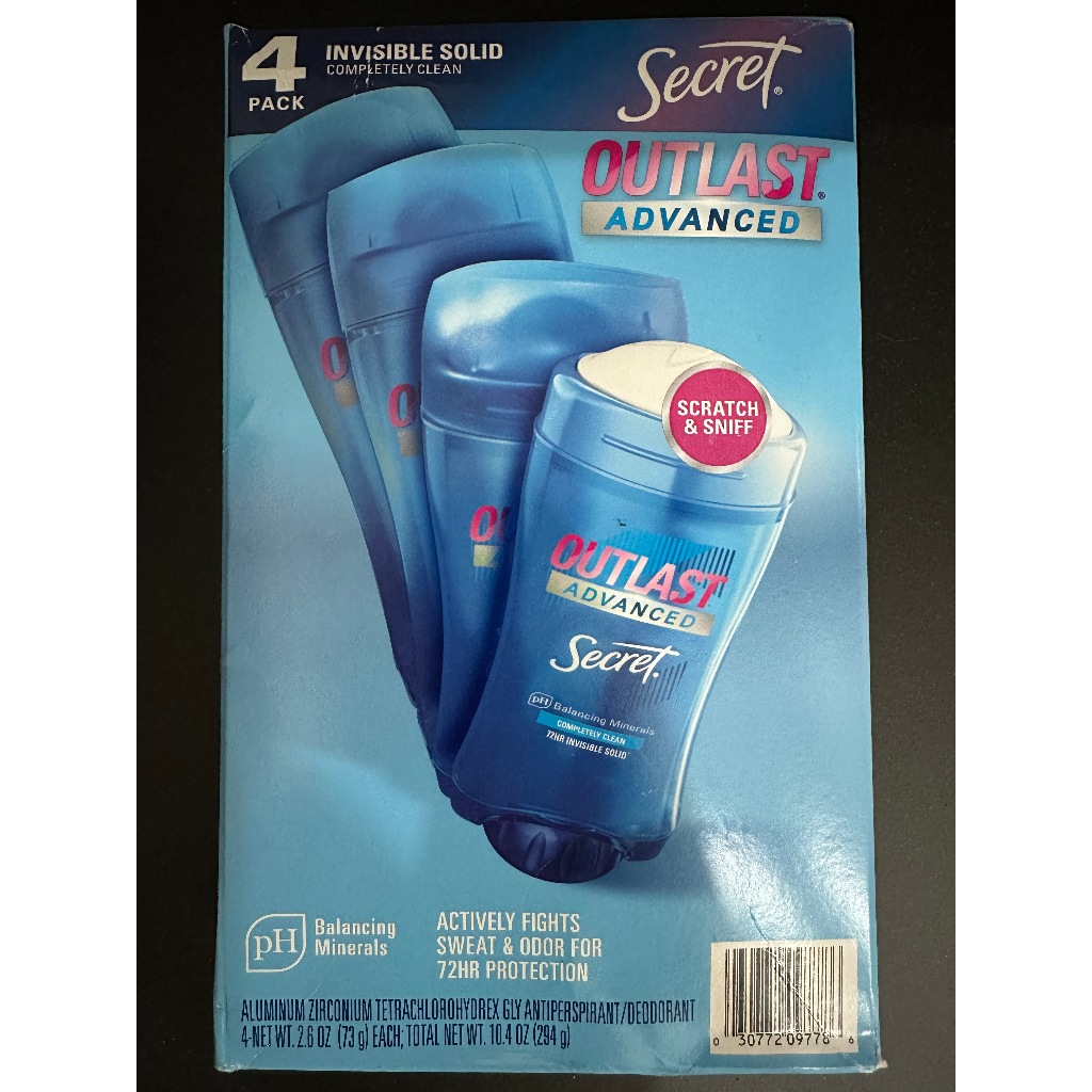 Secret Outlast Advanced Antiperspirant Deodorant 72 HR Freshness from ...