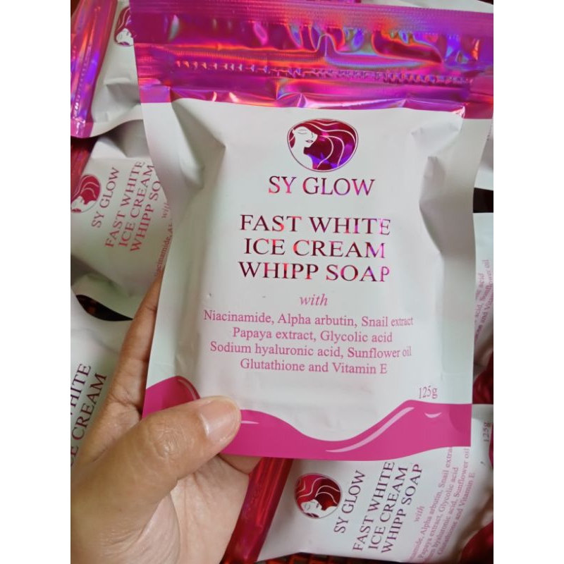 Sy Glow Fast White Ice Cream Whipp Soap | Shopee Philippines