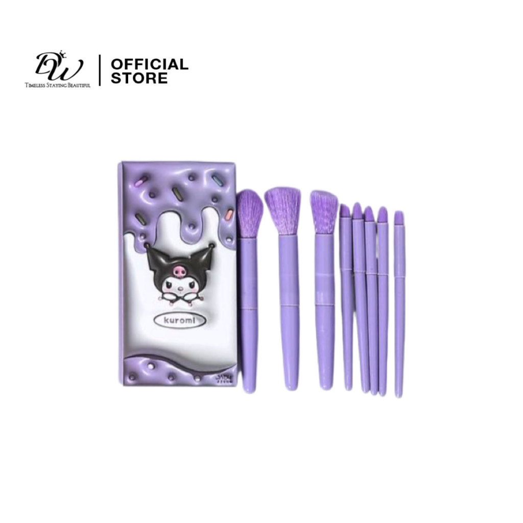 DW Cartoon 8in1 Mini Makeup Brush Set Make Up Tools | Shopee Philippines