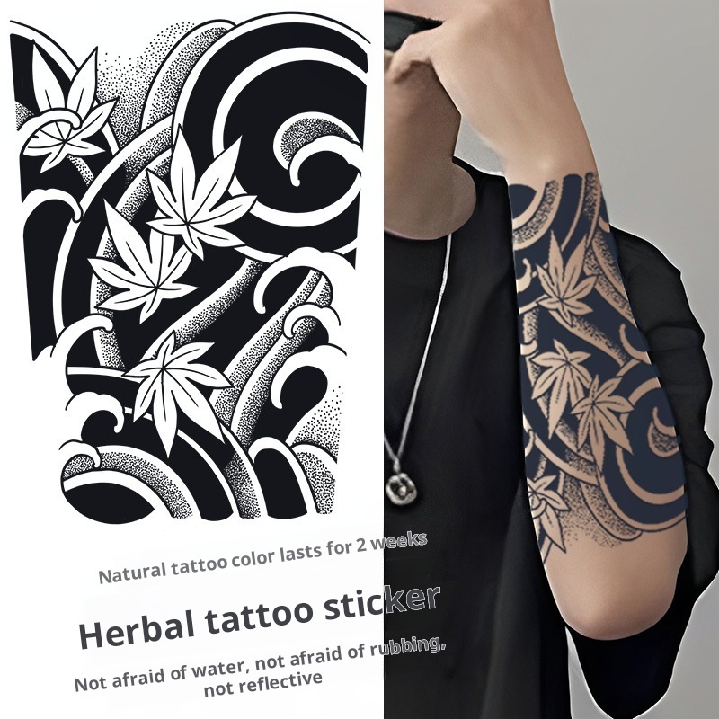 Juice Herbal Tattoo Sticker Semi-permanent 15 Days Waterproof and ...