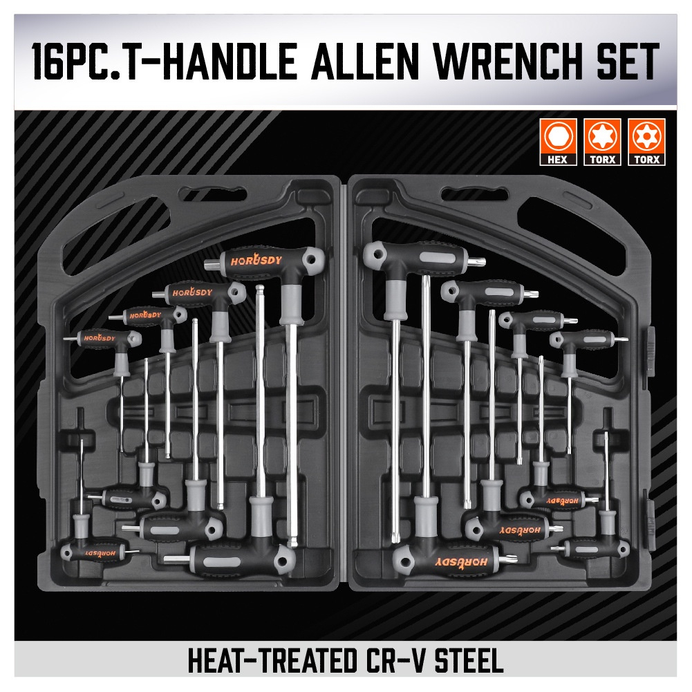 T Handle Set Torx Wrench Set Ball End Wrench Allen Wrench Hex Key Ball ...