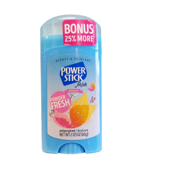 Power Stick Powder Fresh Scented Antiperspirant Deodorant, 2.15 oz (60g ...