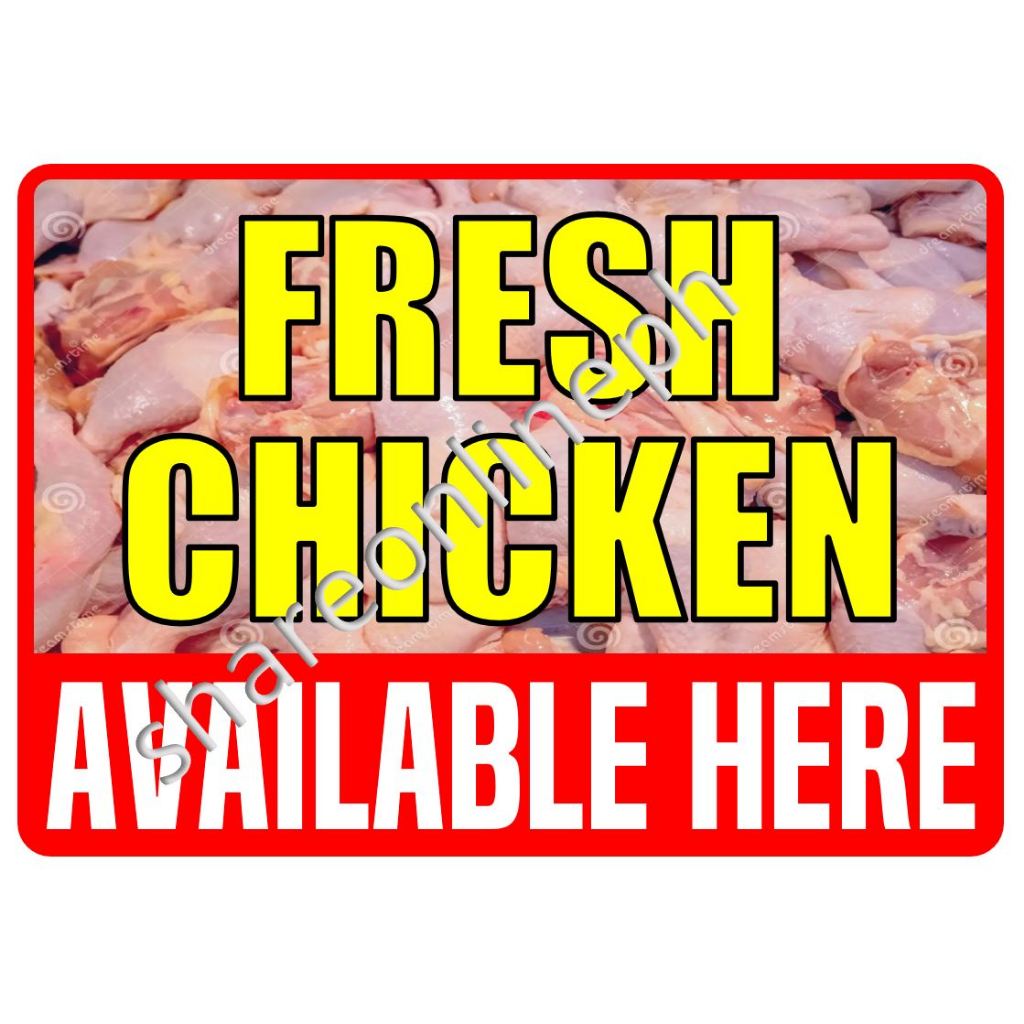Fresh Chicken Signages Sign Boards Stickers Wall Designs | Shopee ...