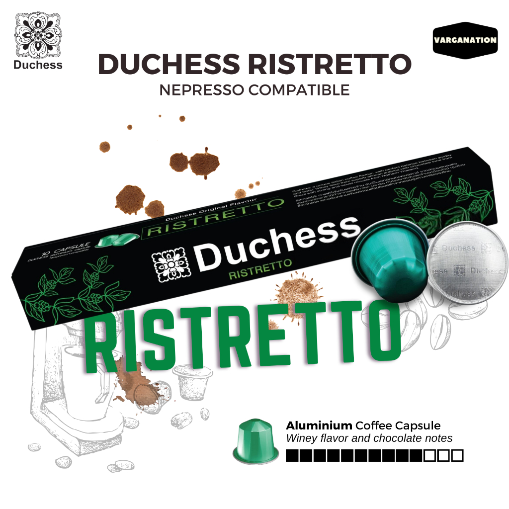 Duchess Coffee Capsule - RISTRETTO - Nespresso Compatible Capsules - 10 ...