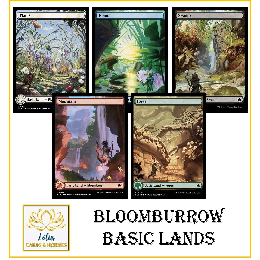 Magic the Gathering | Bloomburrow Basic Lands | Shopee Philippines