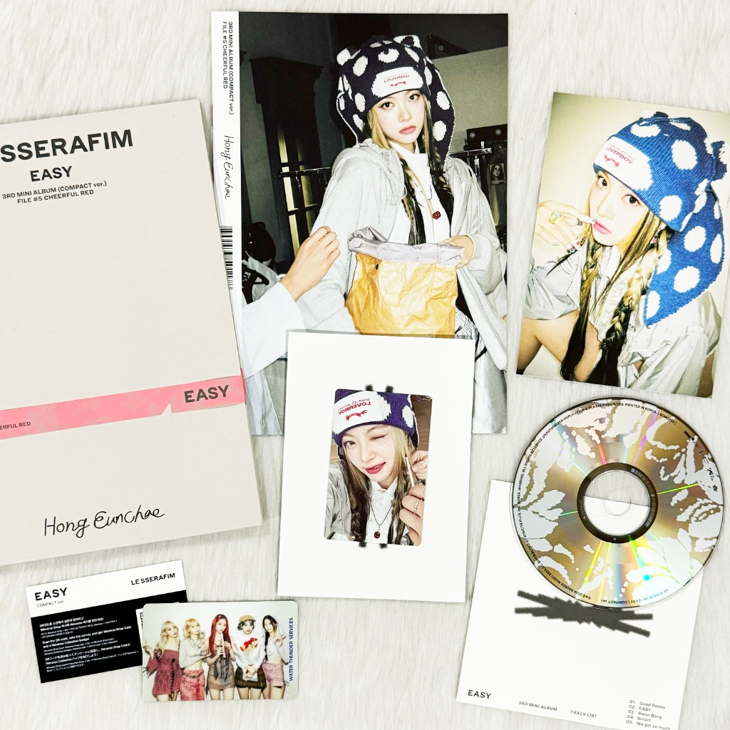 Le Sserafim EASY Compact Album EUNCHAE Ver. Cheerful Red [ONHAND ...