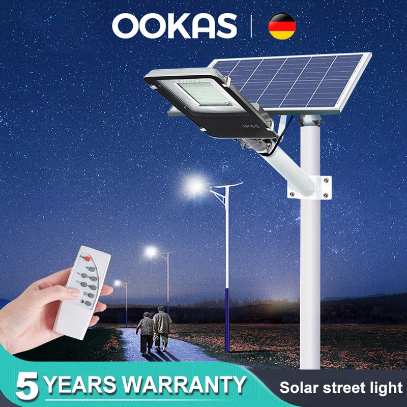 OOKAS Solar Street Lights Waterproof LED Solar Light Outdoor 15000W 20X ...