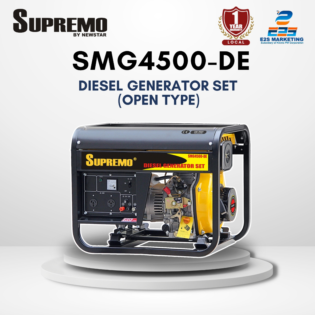 Supremo Heavy Duty Commercial Diesel Generator Set 4.5KVA with AVR ...