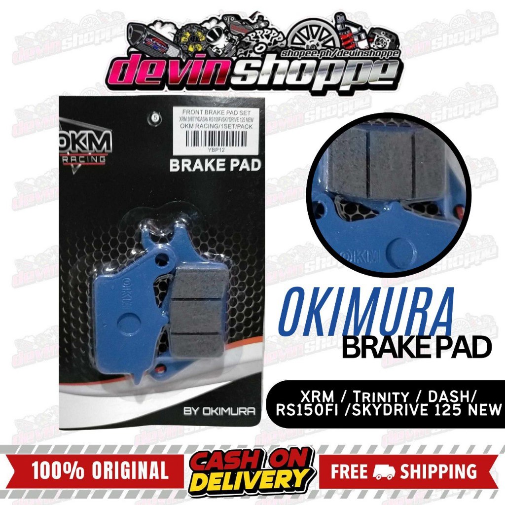 OKIMURA BRAKE PAD FOR XRM / TRINITY / DASH / RS150FI / SKYDRIVE 125 NEW ...