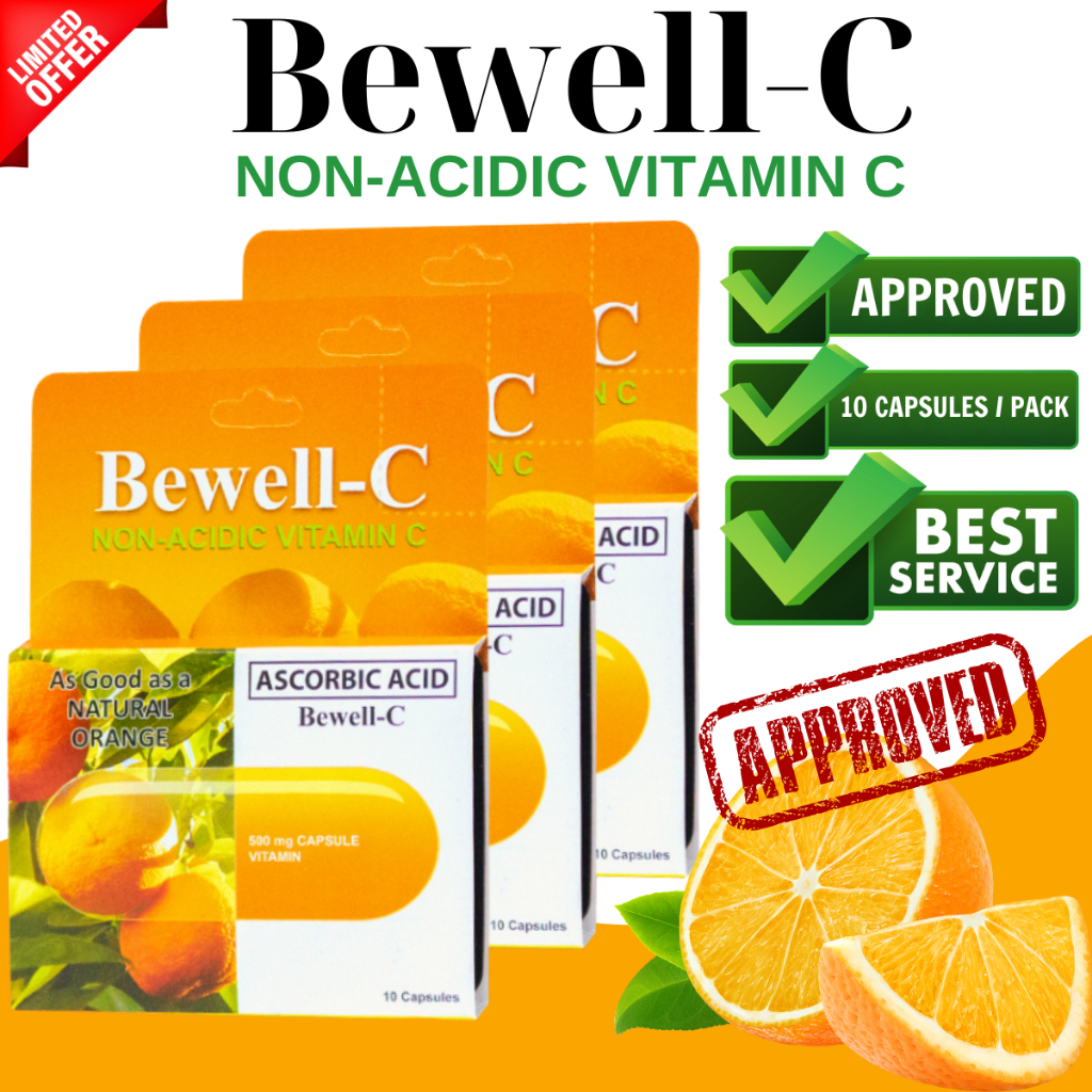 Bewell-C Non- Acidic Vitamin C Supplement Capsules, Bewell C Zinc Protect For Adult 10 Capsules ...
