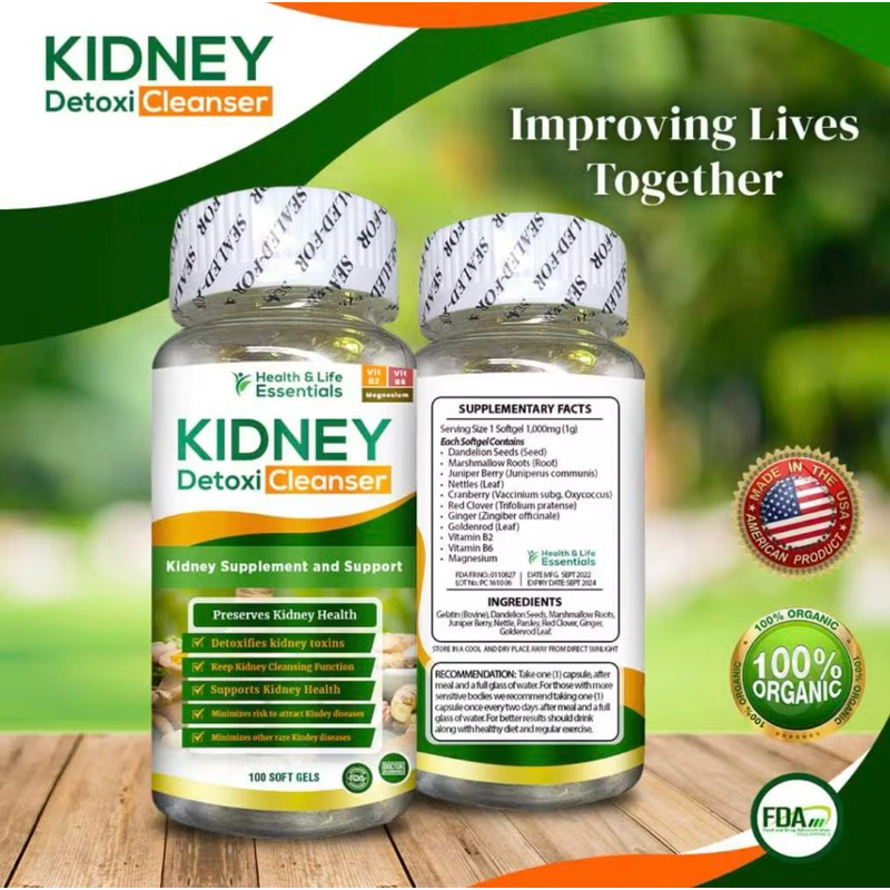 KIDNEY DETOXI CLEANSER - KIDNEY SUPPLEMENT & SUPPORT - MINIMIZES KIDNEY ...