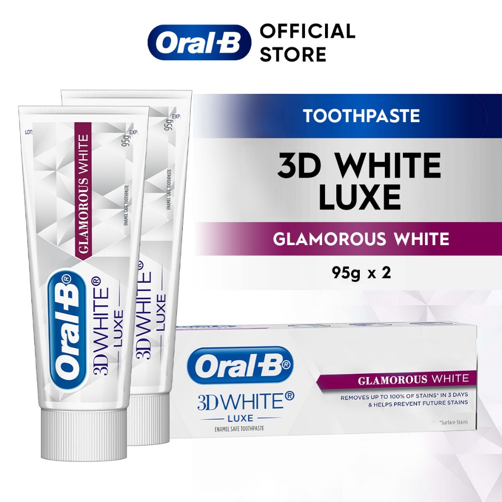 Oral-B 3D White Luxe Diamond Glamorous Toothpaste 95g Duo | Oral Care ...