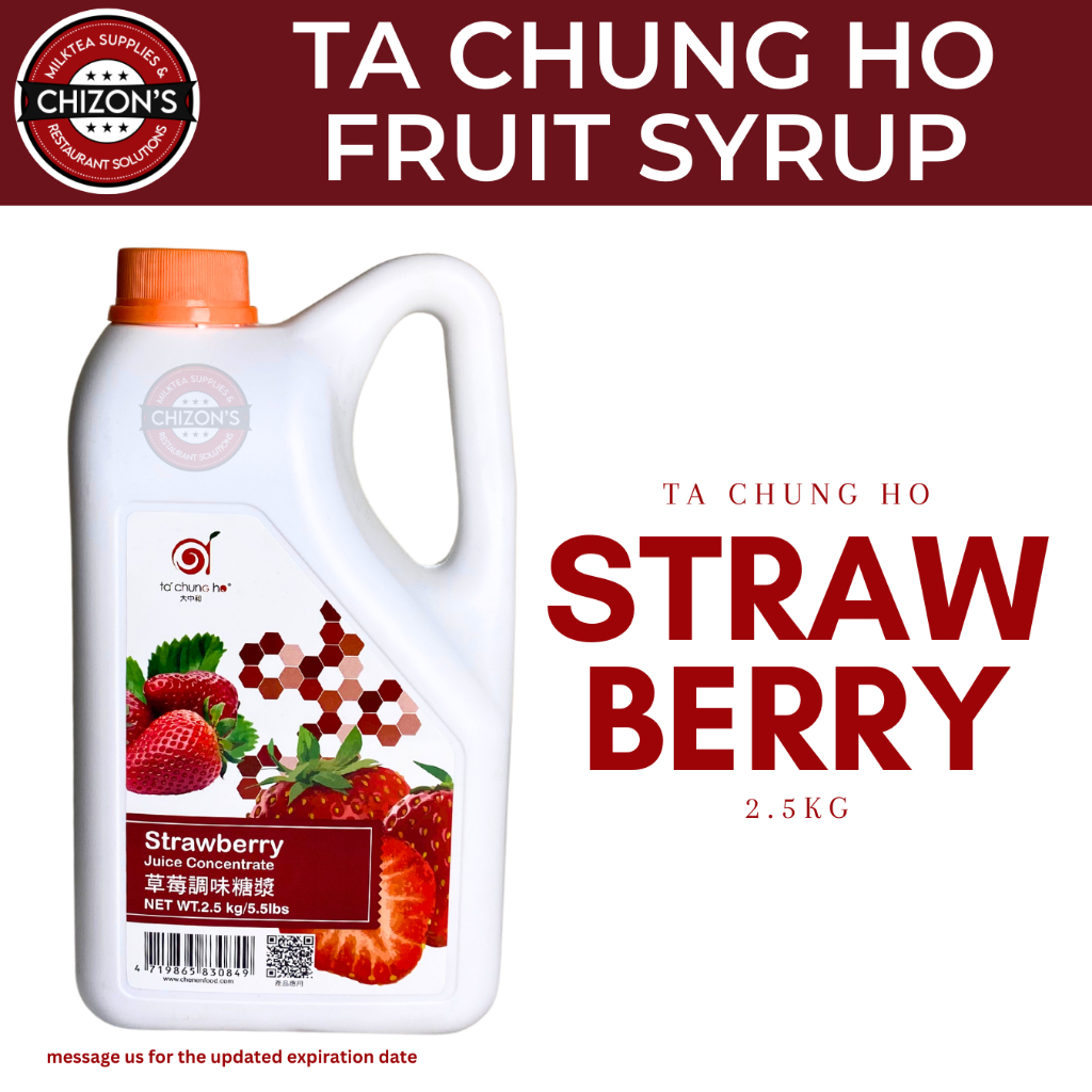 Ta Chung Ho Strawberry Fruit Syrup 2.5kg TCH / Fruit Tea Syrup / Highly Concentrated | Shopee ...