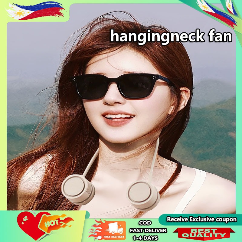 mini Hanging Neck Fan bladeless fan kids school rechargeable portable ...