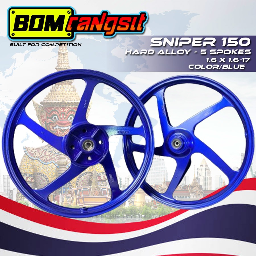 BOM RANGSIT 5 SPOKES MAGS SNIPER 150 HARD ALLOY MADE FROM THAILAND 100% ...