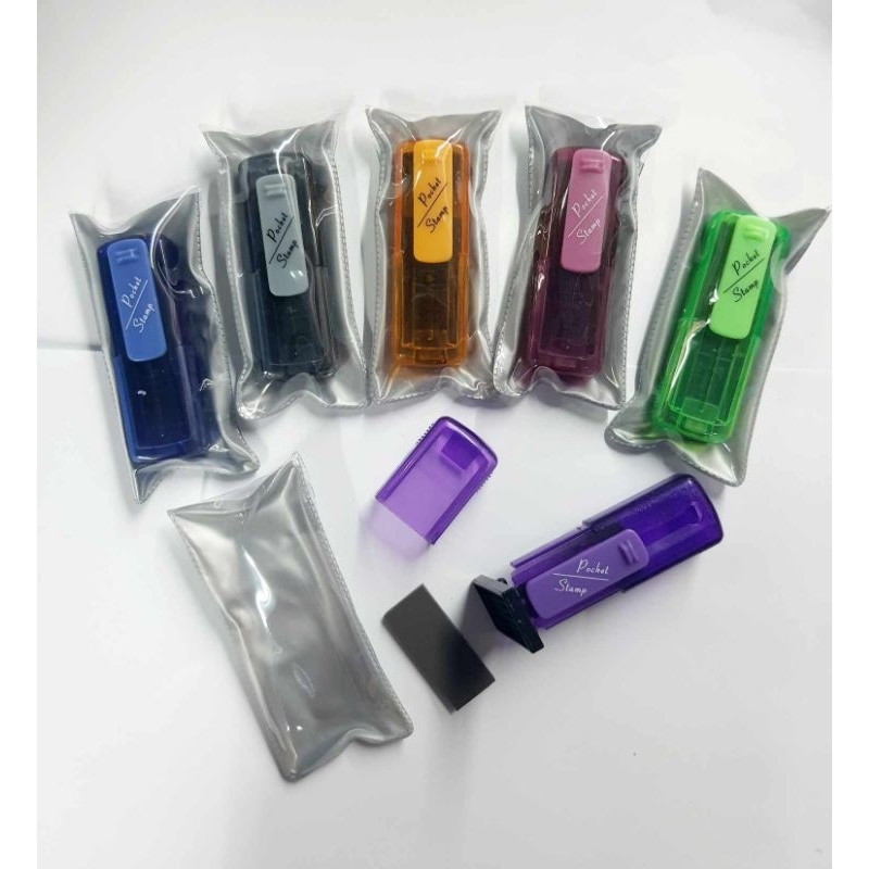 W/ FREE INK POCKET STAMP self ink stamp personalized ready to use ...