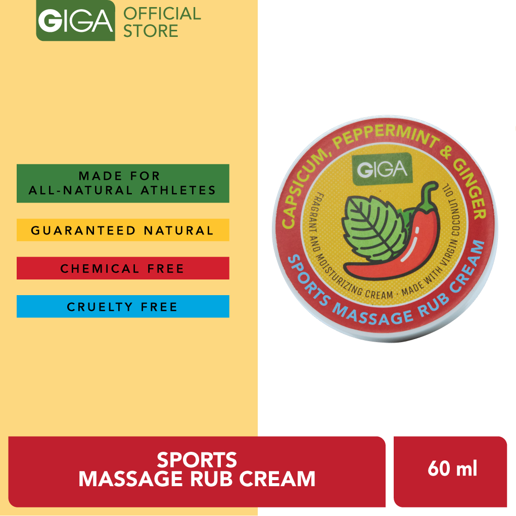 GIGA Sports Massage Rub Cream 60ml - Naturally moisturizing and ...