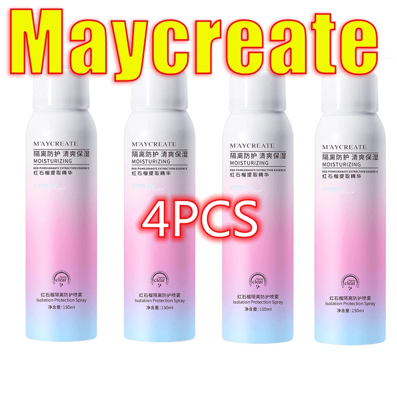 4PCS Maycreate Whitening Sunscreen Spray Sunblock SPF50 PA 150ml UV ...
