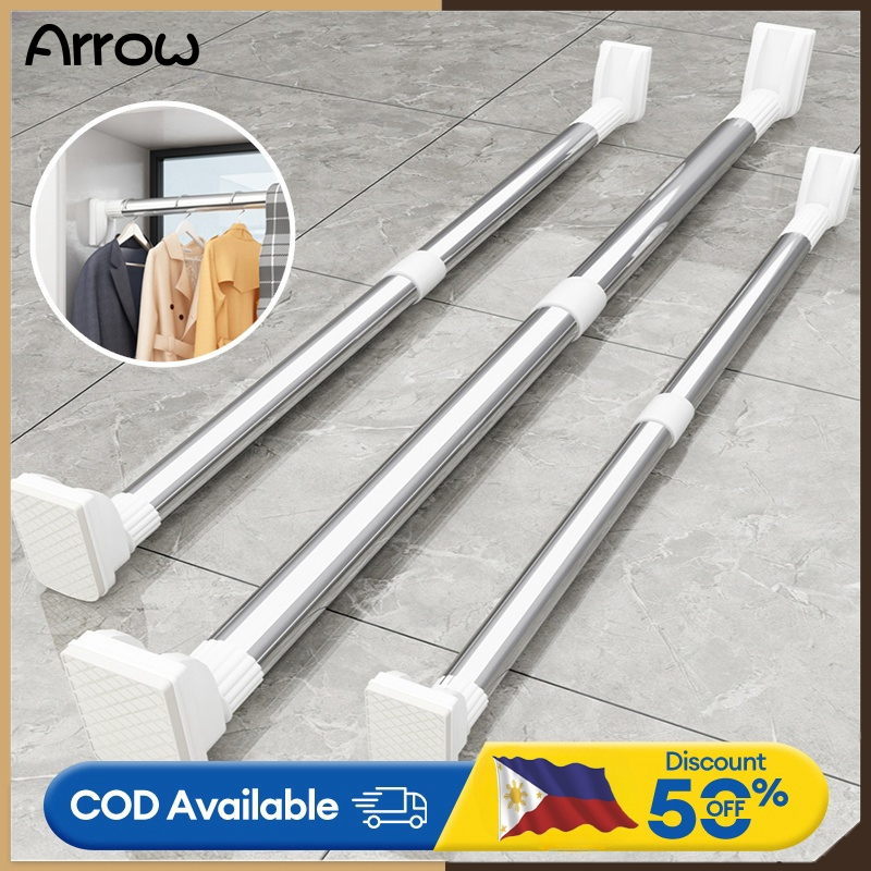 Arrow Telescopic Clothing Rod Punch Free Rail Drying Rack Stainless ...