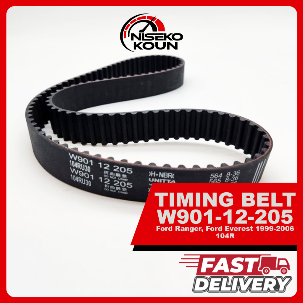 TIMING BELT W901-12-205 Ford Ranger, Ford Everest 1999-2006 104R ...