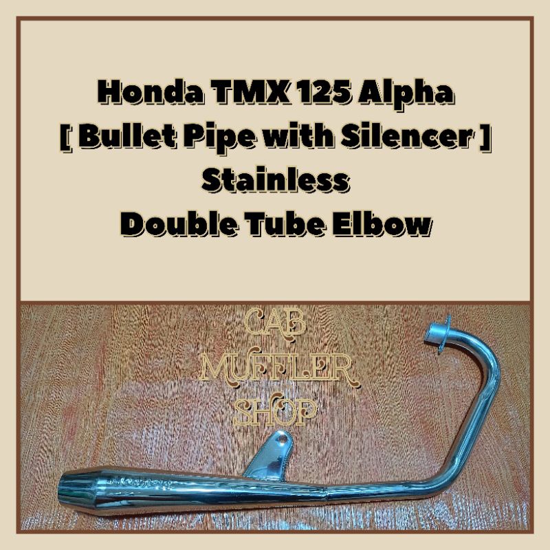 Honda TMX 125 Alpha - Bullet Pipe - [ Stainless ] - [ Double Tube Elbow ...