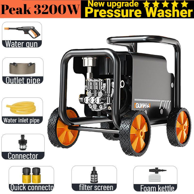 Portable High Pressure Washer 3200W Super Power Cleaner Water Jet ...