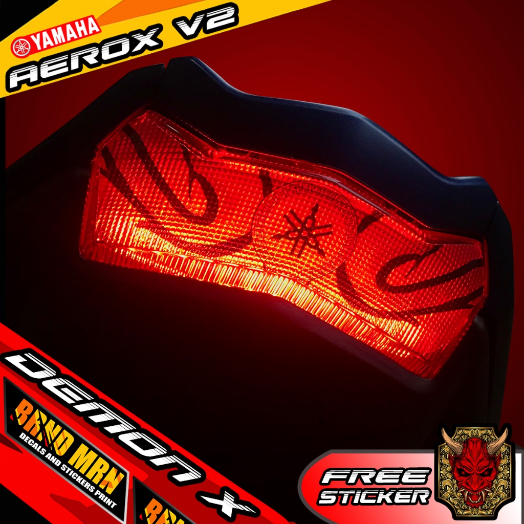 YAMAHA AEROX V2 2021 TAIL LIGHT DECAL STICKER TINT PROTECTOR | Shopee ...