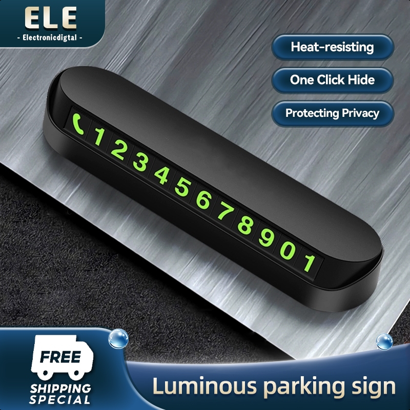 Car Temporary Parking Card Phone Number Card Plate Car Park Stop Car ...