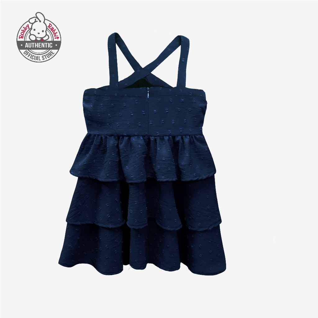 Robby Rabbit Sweet Swiss Halter Dress with Layered Skirt (Navy Blue ...