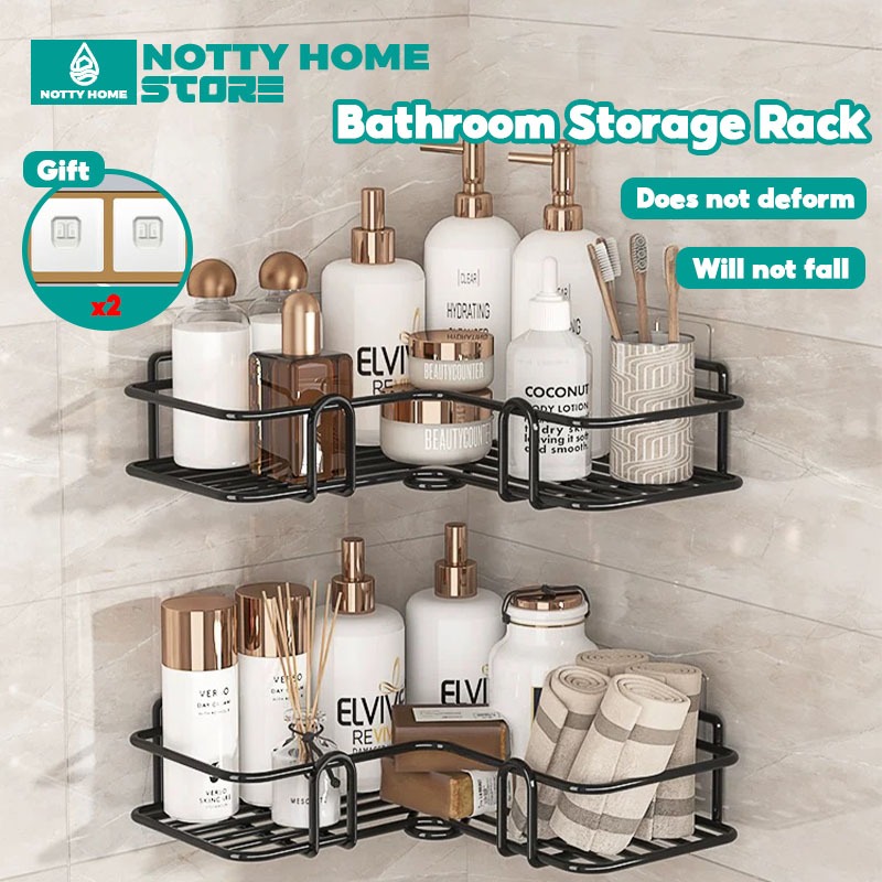 NOTTY Bathroom Corner Storage Rack Punch-free Shower Wall Mounted ...
