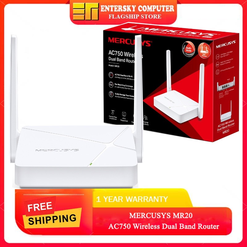 MERCUSYS MR20 AC750 Wireless Dual Band Router | Shopee Philippines
