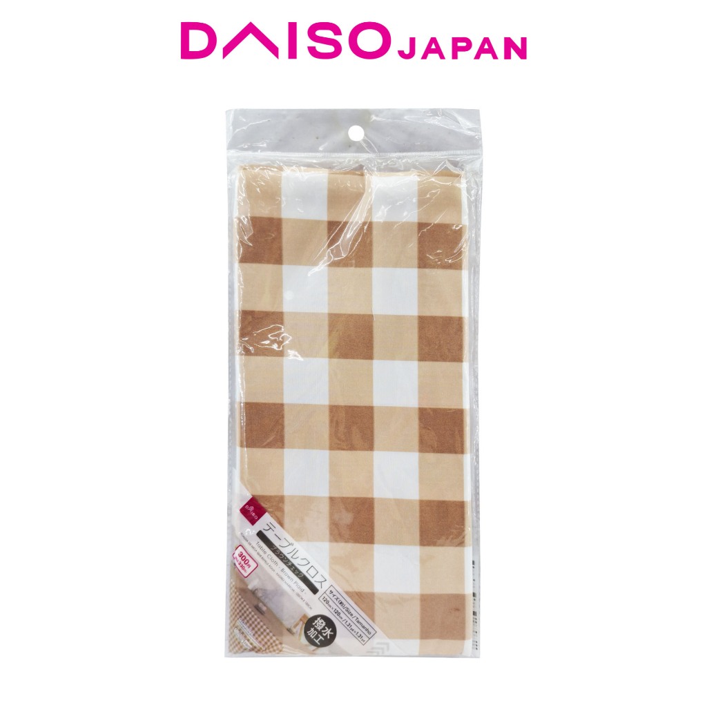 Daiso Table Cloth in Brown Plaid (120cm x 120cm) | Shopee Philippines