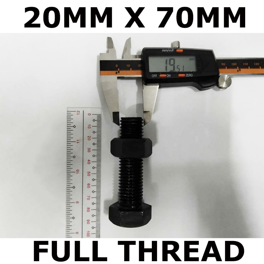 HT BOLT 20MM X 70MM WITH 1 PIECE NUT HI TENSILE ...