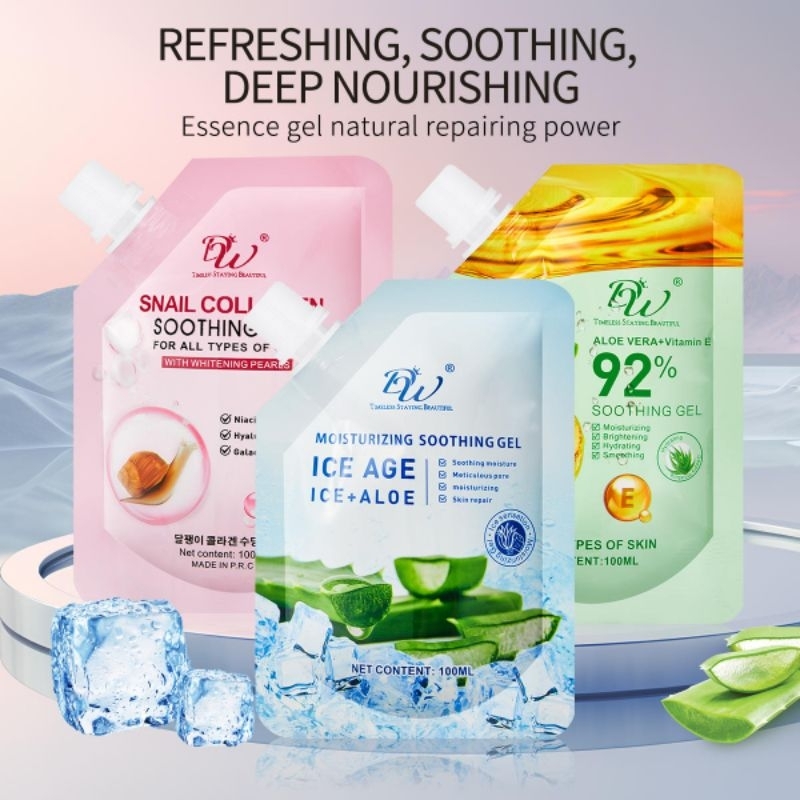DW soothing gel sachet 100ml Moisturizing soothing gel skin care ...