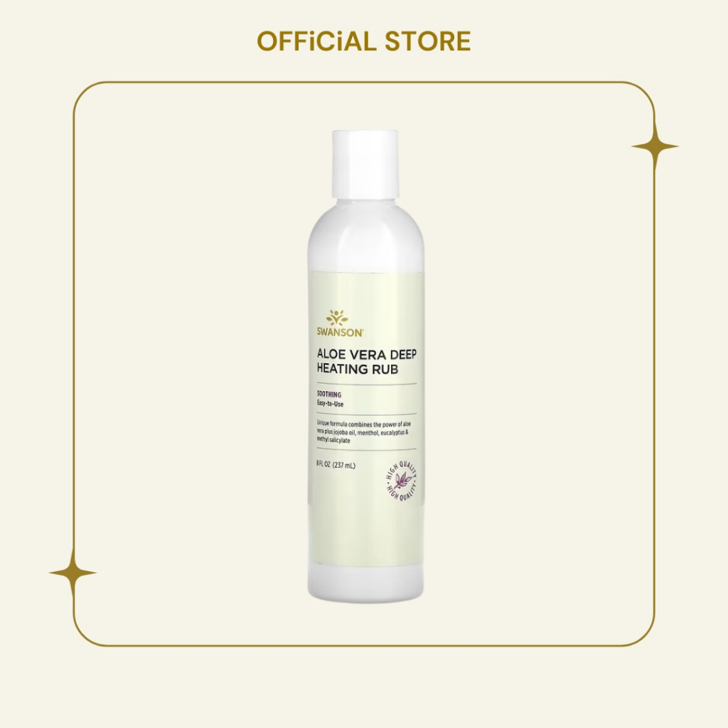 Swanson, Aloe Vera Deep Heating Rub, 8 fl oz (237 ml) | Shopee Philippines