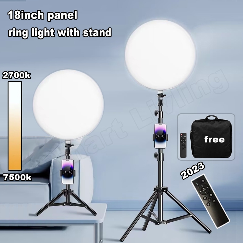 18 inches panel Ring light With 210cm tripod stand & bag Make up Light ...
