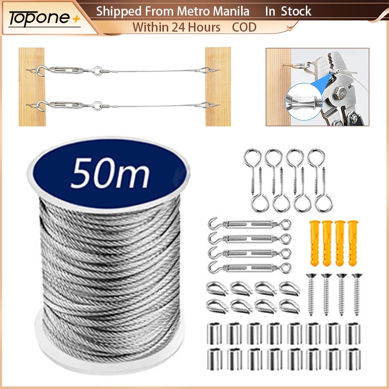 50Meter Multifunctional Wire Rope Cable Flexible Stainless Steel ...
