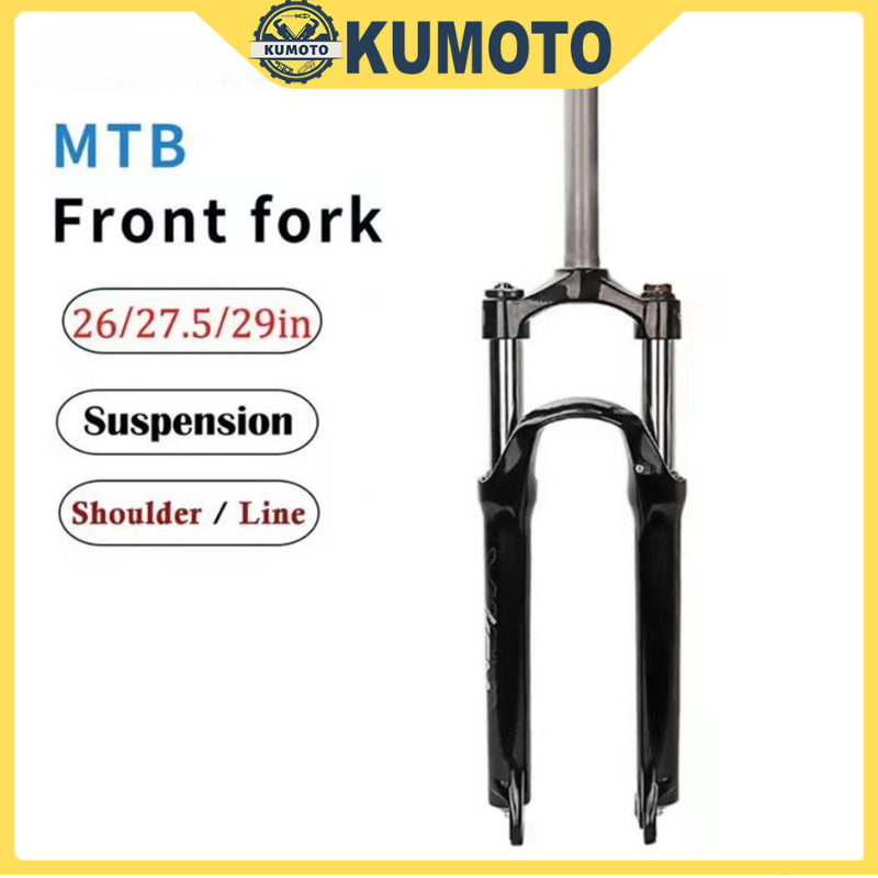 MTB Fork Bike Front Fork Suspension Lock Coil disc brake shoulder ...