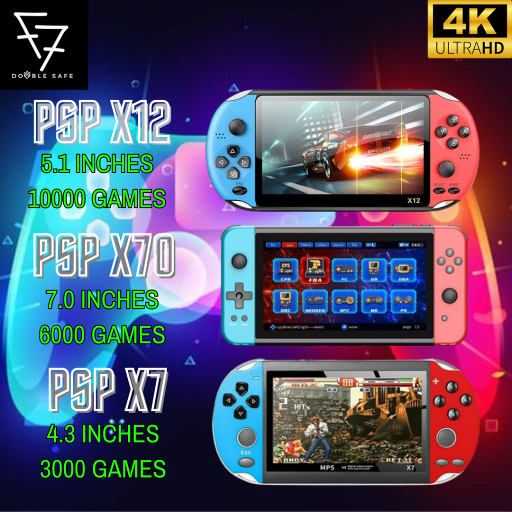 PSP X7 X12 X70 Handheld game console psp sony original 3000 mp4 Player ...