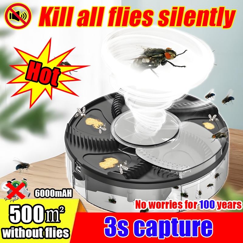 3s Capture Electric Fly Killer High Quality USB Rechargeable Automatic ...